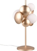 Stolní lampa se skleněným stínidlem ve zlato-bílé barvě (výška 50 cm) Bubble – Trio Select