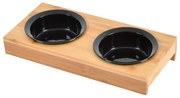 Bambusový set misek s podstavcem pro psa ø 12 cm – Love Story
