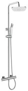Mereo Sprchový program - Sprchový set s termostatem, 23x23 cm, 1 proud, chrom CB60104TSB