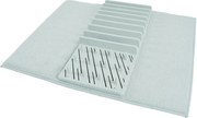 Světle modrá plastová odkapávací podložka na nádobí 50x38 cm – Homéa