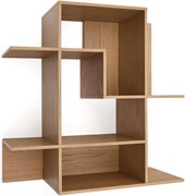 Modulární policový systém v dekoru dubu v přírodní barvě 80x80x25 cm Ina – Kave Home
