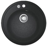 Grohe - Kompozitní dřez K200 s automatickým odtokem, průměr 51 cm, granitová černá 31656AP0