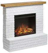 Tagu elektrický krb Rolf Brick White, 1500 W, LED