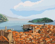 zuty zuty - malování podle čísel - dubrovník v chorvatsku, 40x50 cm, plátno