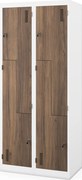 Šatní skříň typu L bílá / ořech: Eco Design JULIA, 800 x 1850 x 450 mm