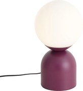 Stolní lampa Hotel Chic fialová s opálovým sklem - Pallon Trend