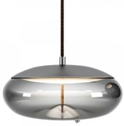Brokis PC1017 Knot Disco, závěsné svítidlo, šedé kouřové sklo - měď, 14W LED 2700K stmívatelné, prům.50cm