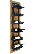 Nástěnný stojan na víno Modena Wood 6 (125 x 30 x 15 cm)