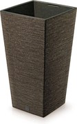 PRO Květináč FURU SQUARE ECO WOOD 24cm kávový