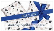 SCANquilt tištěný dárkový poukaz 2000 Kč SCANquilt 12,3 x 7 cm
