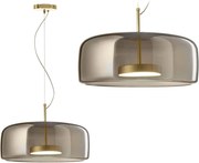 Toolight Toolight, LED stropní závěsné svítidlo APP310-1CP, zlatá-šedá, OSW-03897