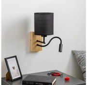 Brilagi - LED Nástěnná lampa NUBILA WOOD 1xE27/25W/230V + LED/3W dub/černá