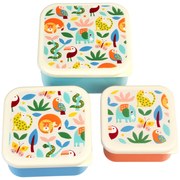Dětské svačinové boxy v sadě 3 ks Wild Wonders – Rex London