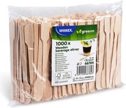 Wimex 66784 - dřevěné míchátko ve tvaru pádla 13 cm - 500 ks
