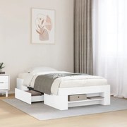 Rám postele bílý 75 x 190 cm kompozitní dřevo 3295527
