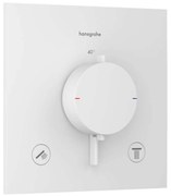 Hansgrohe Ecostat Comfort E - Termostatická baterie pod omítku, pro 2 spotřebiče, matná bílá 33711700