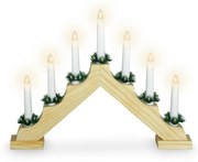 Vánoční svícen Candle Bridge hnědá, 7 LED