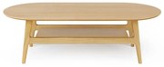 Konferenční stolek v dekoru dubu v přírodní barvě 60x130 cm Curved – Woodman