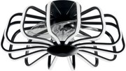 FAN LED-GRECALE-B-INT Svítidlo s ventilátorem GRECALE černá akrylát/hliník 80 W 8470 lm CCT stmívatelné Wi‑Fi 50x20,7 cm - FANEUROPE