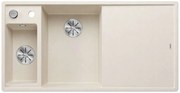 Blanco Axia III 6 - Silgranitový dřez, 100x51 cm, s ovládáním odtoku a příslušenstvím, InFino, jemná bílá 527043
