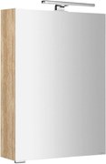 Sapho Mirró - Zrcadlová skříňka s LED osvětlením 50x70x16 cm, P/L, dub alabama MC050-0022