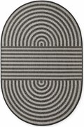 Ted Baker, Kusový koberec Ted Baker Haringey 106392 Black White ovál, 160x230, černobílá, chodba / předsíň