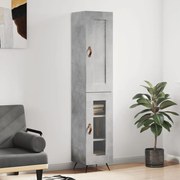 Skříň highboard betonově šedá 34,5x34x180 cm kompozitní dřevo