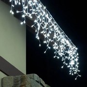 LED rampouchy světelné, 3× 0,9 m, ledově bílá, 174 diod, IP67, bílý kabel