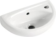Umývátko Aqualine Oval TP040 390×233 mm s otvorem vpravo