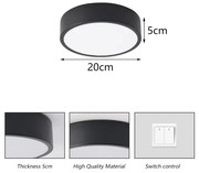 Brilagi - LED Stropní svítidlo POOL LED/18W/230V 3000/4000/6000K pr. 20 cm černá