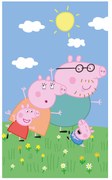 Dětský ručník 30x50 Peppa Pig family modrý bavlněný Carbotex