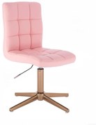 LuxuryForm DESIGN Židle TOLEDO na zlatém kříži - růžová