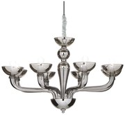 Ideal Lux - Lustr na řetězu CASANOVA 8xE14/40W/230V pr. 88 cm šedá