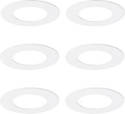 Sada 6 bílých distančních kroužků pro zapuštěná bodová svítidla 7,5–13 cm – Spacer