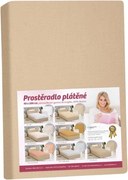 Bellatex Prostěradlo plátěné Kávová rozměr 90x200 cm