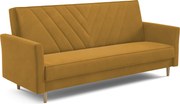 Eka Rozkládací pohovka NORTH, 227cm Výběr nohou: Přírodní, Barva látky: Žlutá (Kronos 01)