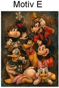 Diamantové malování - Mickey a přátelé (čtvercové diamanty) Motiv: E, Rozměr: 60x80 cm