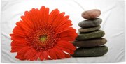 Sablio Ručník Gerbera s kameny - 30x50 cm