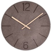 LAVVU Hnědé hodiny Natur vyrobené v Čechách ⌀34cm