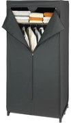 Wenko Skládací skříň z folie PEVA s policí Deep Black, 160 x 50 x 75 cm