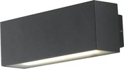FAN LED-W-AGERA-180 Venkovní nástěnné svítidlo LED AGERA černá hliník 2x6 W 1380 lm 3000/4000 K IP54 7 x 18 x 6,5 - FANEUROPE