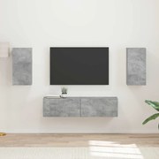 Sestava TV skříněk 4 ks Betonově šedá Kompozitní dřevo 3409153