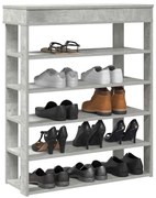 Shoe Rack betonově dub 80x30x98 cm kompozitní dřevo