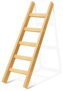 Dřevěný jednostranný opěrný žebřík Sadař, 4 m