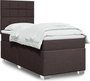 Box spring postel s matrací tmavě hnědá 90x190 cm textil 3290346