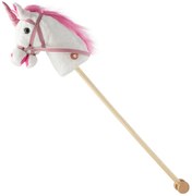 Hobby horse unicorn se zvukem a kolečky Nia Baby Mix white