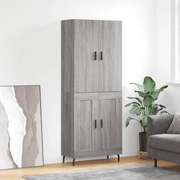 Skříň highboard šedá sonoma 69,5 x 34 x 180 cm kompozitní dřevo 3195809