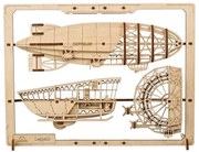 Ugears 2,5D dřevěné mechanické puzzle Vzducholoď Zeppelin