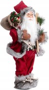 Clause Santa Claus červený Mikuláš s lyžemi 45 cm Homla