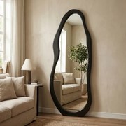 Asymetrické zrcadlo Organica černé 180 cm